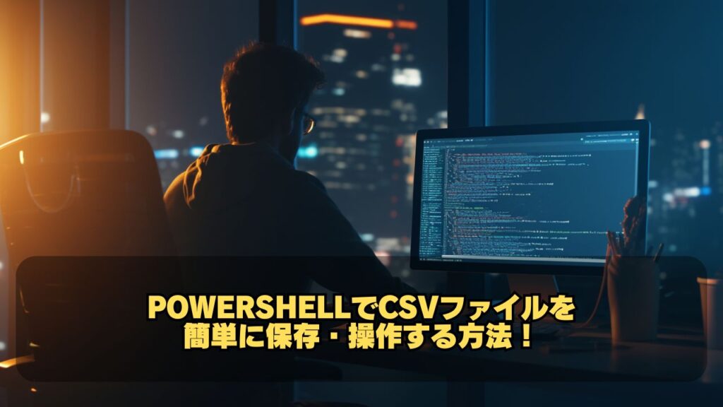【初心者向け】PowerShellでCSVファイルを簡単に保存・操作する方法！実用例つきで解説 | ちょげぶろぐ
