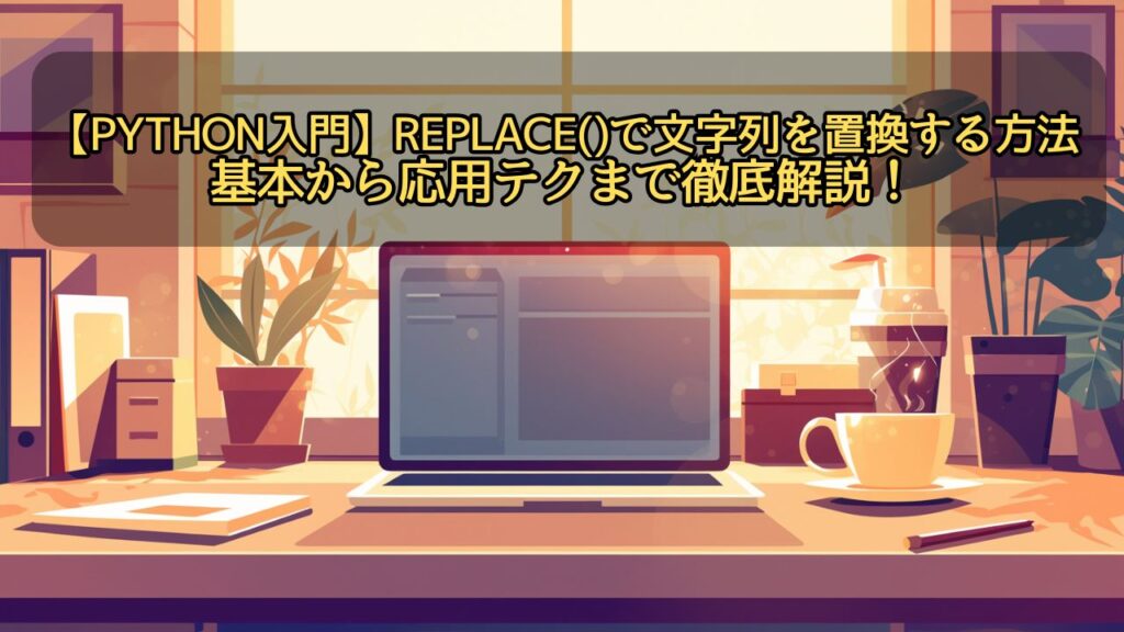 【Python入門】replace()で文字列を置換する方法｜基本から応用テクまで徹底解説！ | ちょげぶろぐ