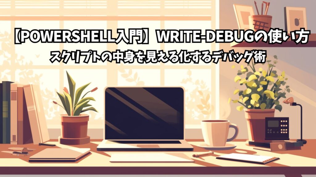 【PowerShell入門】Write-Debugの使い方｜スクリプトの中身を見える化するデバッグ術 | ちょげぶろぐ