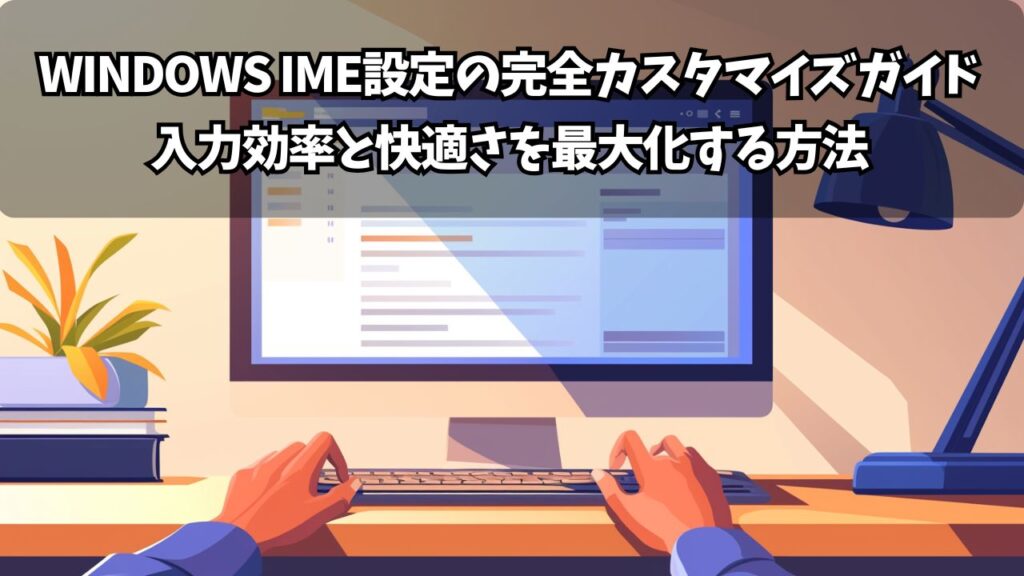 Windows IME設定の完全カスタマイズガイド｜入力効率と快適さを最大化する方法 | ちょげぶろぐ