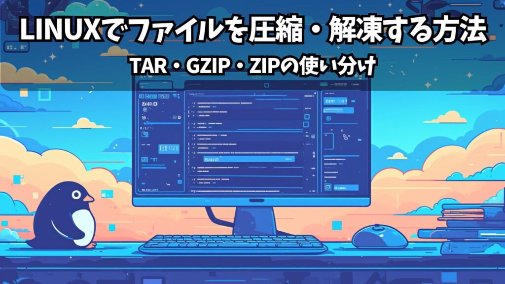 Linuxでファイルを圧縮・解凍する方法｜tar・gzip・zipの使い分け | ちょげぶろぐ
