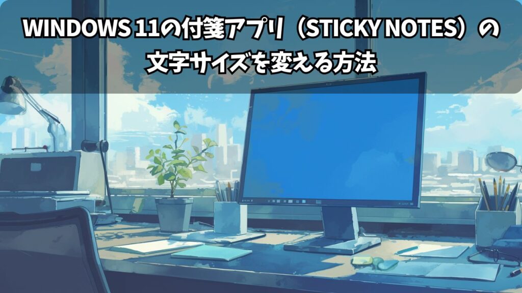 Windows 11の付箋アプリ（Sticky Notes）の文字サイズを変える方法｜大きく・小さく見やすく調整！ | ちょげぶろぐ