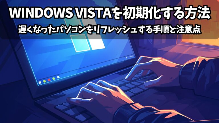 Windows Vistaを初期化する方法｜遅くなったパソコンをリフレッシュする手順と注意点 | ちょげぶろぐ
