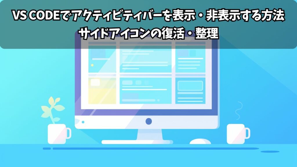 VS Codeでアクティビティバーを表示・非表示する方法｜サイドアイコンの復活・整理 | ちょげぶろぐ