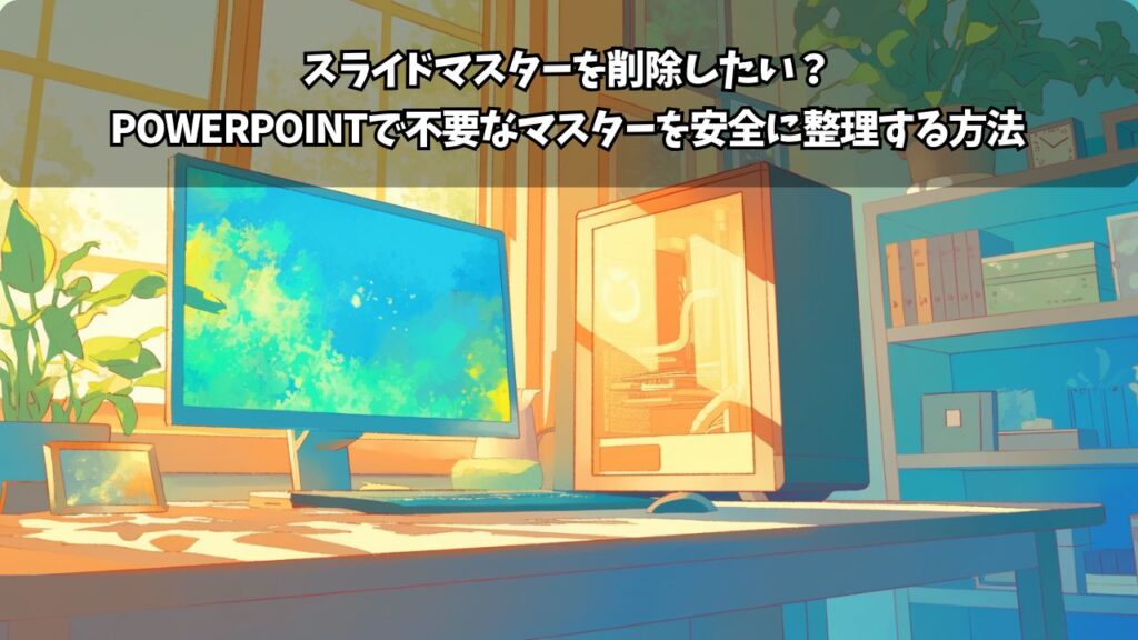 スライドマスターを削除したい？PowerPointで不要なマスターを安全に整理する方法 | ちょげぶろぐ