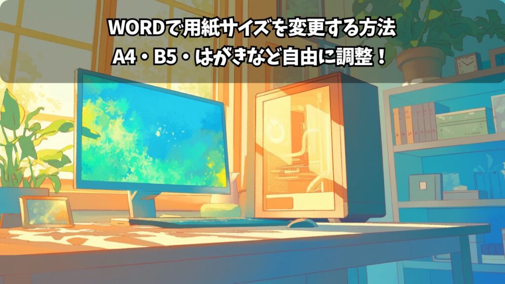 Wordで用紙サイズを変更する方法｜A4・B5・はがきなど自由に調整！ | ちょげぶろぐ