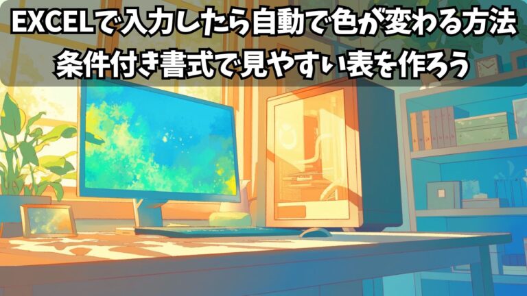 Excelで入力したら自動で色が変わる方法｜条件付き書式で見やすい表を作ろう | ちょげぶろぐ