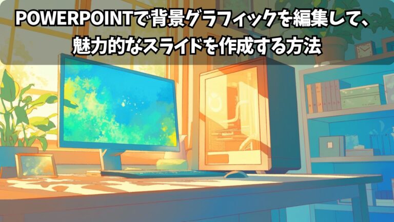 PowerPointで背景グラフィックを編集して、魅力的なスライドを作成する方法 | ちょげぶろぐ