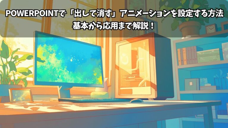 PowerPointで「出して消す」アニメーションを設定する方法｜基本から応用まで解説！ | ちょげぶろぐ