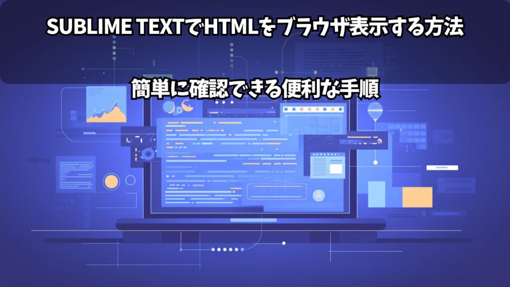 Sublime TextでHTMLをブラウザ表示する方法｜簡単に確認できる便利な手順 | ちょげぶろぐ