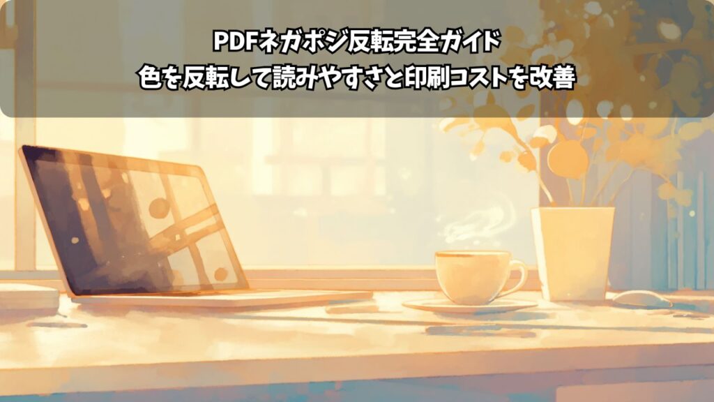 PDFネガポジ反転完全ガイド｜色を反転して読みやすさと印刷コストを改善 | ちょげぶろぐ
