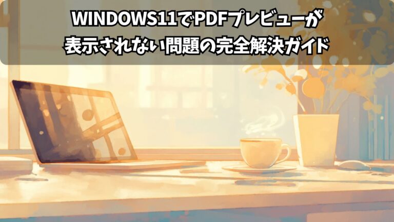 Windows11でPDFプレビューが表示されない問題の完全解決ガイド | ちょげぶろぐ