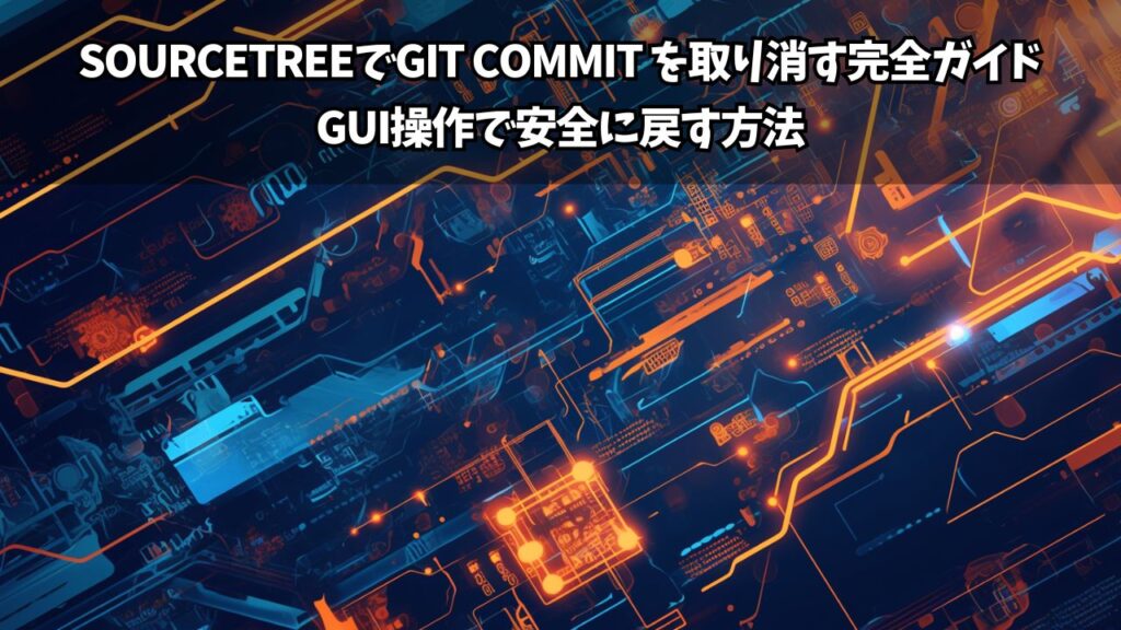 SourceTreeでGit commit を取り消す完全ガイド – GUI操作で安全に戻す方法 | ちょげぶろぐ