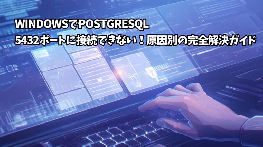 WindowsでPostgreSQL 5432ポートに接続できない！原因別の完全解決ガイド【2025年版】 | ちょげぶろぐ