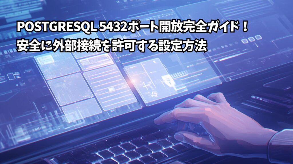 PostgreSQL 5432ポート開放完全ガイド！安全に外部接続を許可する設定方法 | ちょげぶろぐ