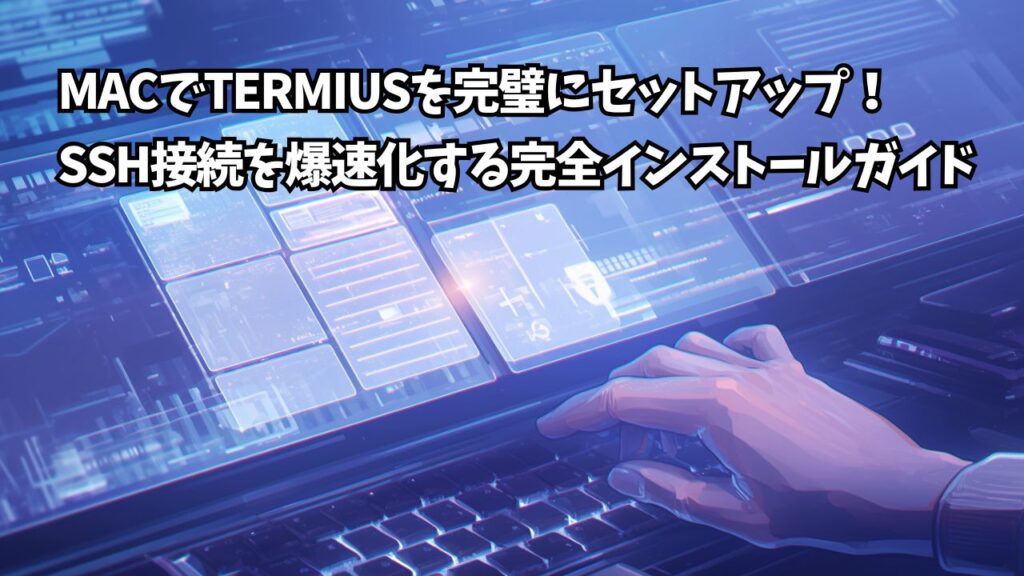 MacでTermiusを完璧にセットアップ！SSH接続を爆速化する完全インストールガイド | ちょげぶろぐ