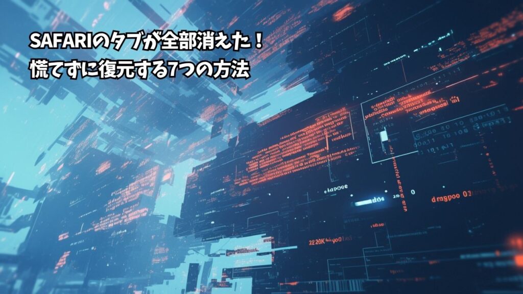 Safariのタブが全部消えた！慌てずに復元する7つの方法 | ちょげぶろぐ